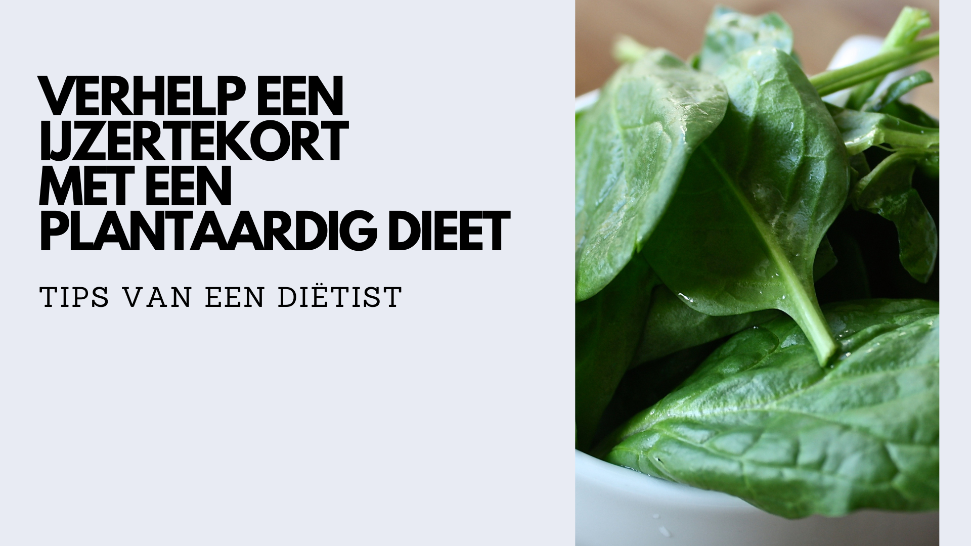 Een ijzertekort de baas met een plantaardig dieet - Lobke Faasen